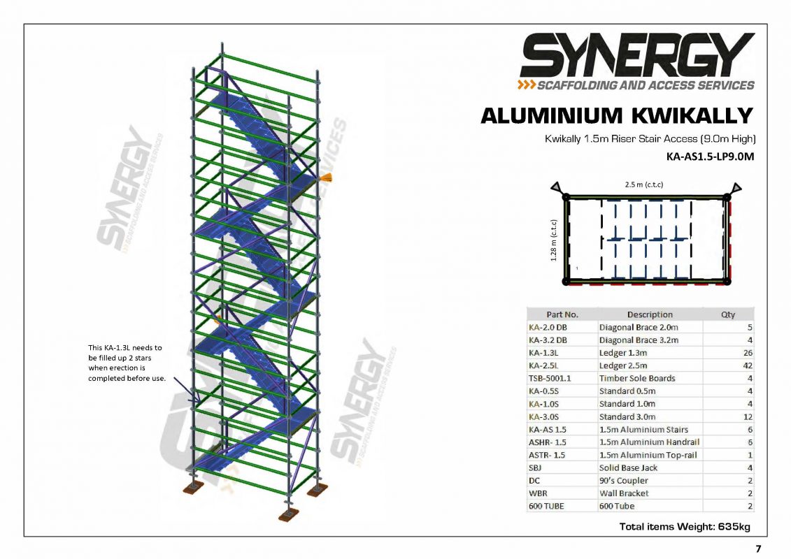 Aluminium Kwikally Riser Stair Access | Synergy Scaffolding & Access ...